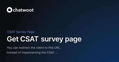 Get Csat Survey Page Chatwoot Developer Docs
