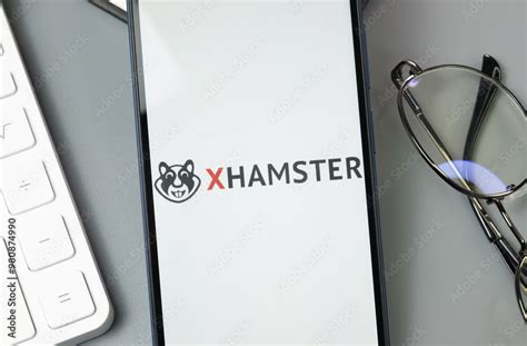 New York Usa August Xhamster Logo On Phone Screen Company Icon On Display Stock