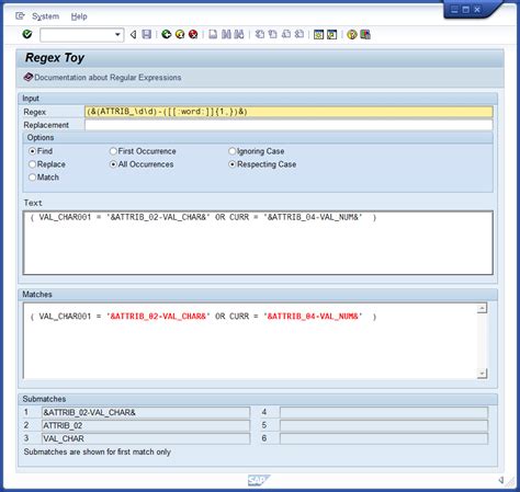 Solved Re Find Regex Replacing The First String Betw Sap Community
