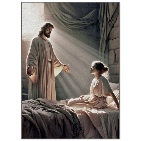 Jesus Brings Jairus Daughter Back Matte Poster For Home Decor
