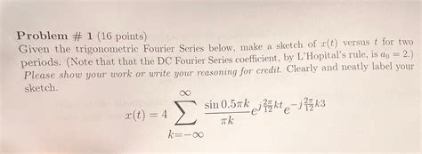 solved problem 1 16 ﻿points given the trigonometric