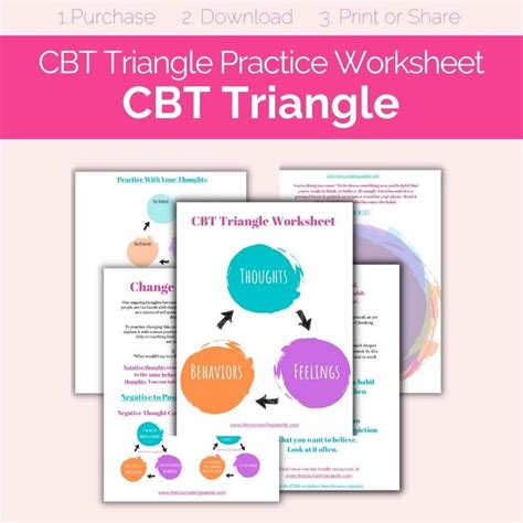 Cbt Triangle Worksheet Cbt Skills Coping Pdf Download
