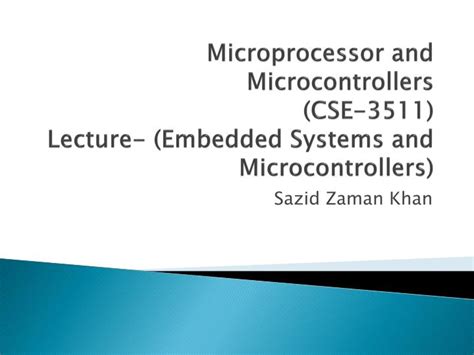 Ppt Microprocessor And Microcontrollers Cse 3511 Lecture Embedded Systems And