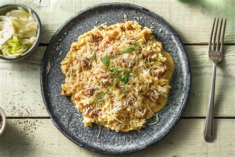 Risotto Met Venkel En Gekruide Varkensworst Recept Hellofresh