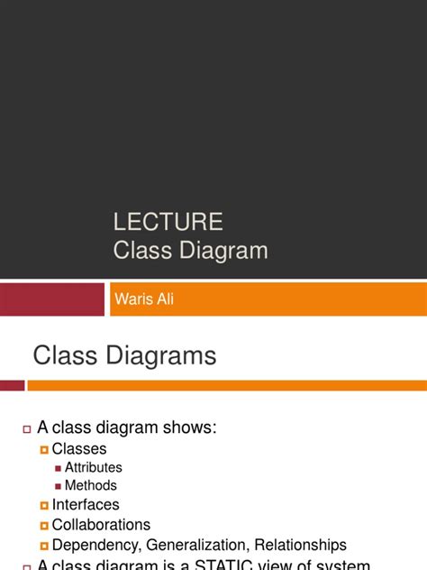 Class Diagram | PDF | Class (Computer Programming) | Inheritance ...