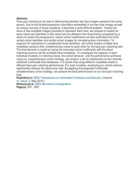 Abstract:: IEEE Transactions On Information Forensics and Security ...