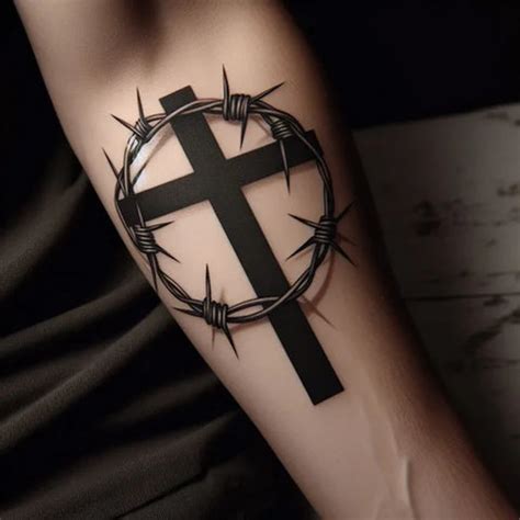 Barbed Wire Cross Tattoo Designs Barbed Wire Tattoo Vector Art Icons