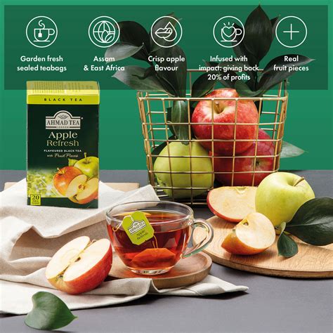 Ahmad Tea Apple czarna herbata Jabłko 20 torebek aluminiowych - Ahmad Tea
