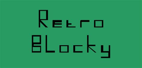 Retro Blocky Font Design