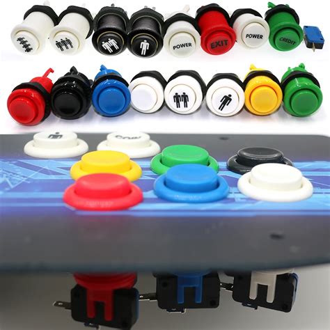 Happ Style American Arcade Game Push Button With Switch 28mm Nut Pc Ps3