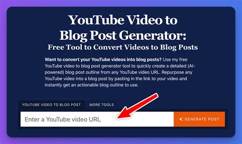 Video To Blog Ai 100 Free No Login Youtube Converter Tool