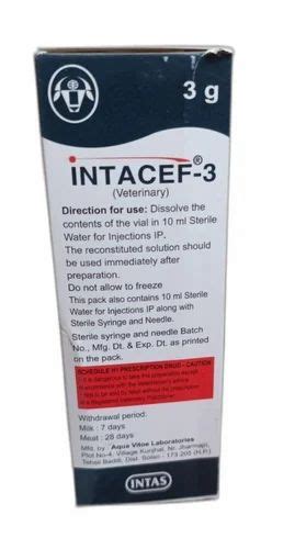 Intas Intacef 3 Ceftriaxone Injection 3g At ₹ 250 Box In Falna Id