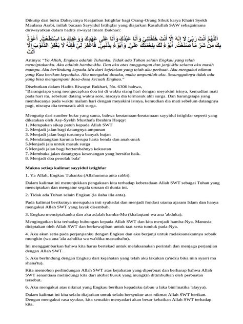 SAYYIDUL ISTIGHFAR | PDF