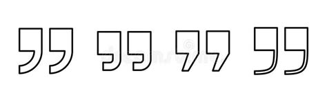 Quote Icon Quotation Mark Symbol Stock Vector Illustration Of Quote