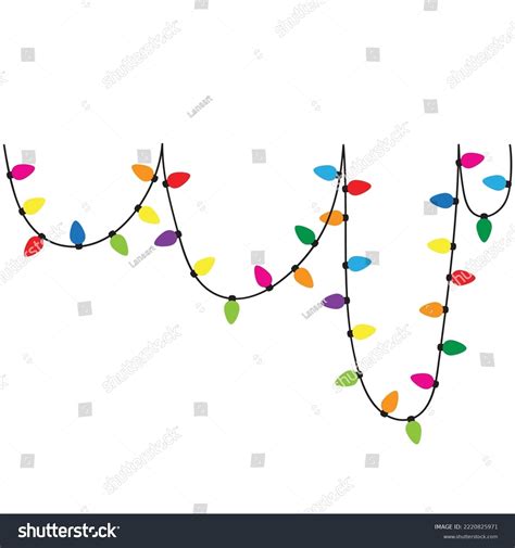 Hanging Christmas Light String Vector Cartoon Stock Vector Royalty Free 2220825971 Shutterstock