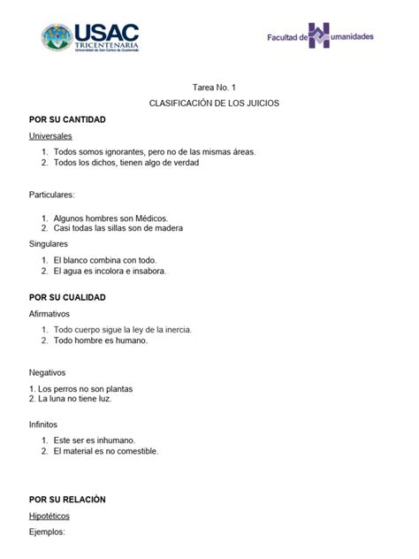 Ejemplos De Juicios Pdf