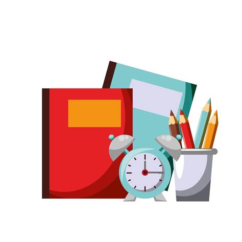 Material Escolar De Dibujos Animados 1546008 Vector En Vecteezy