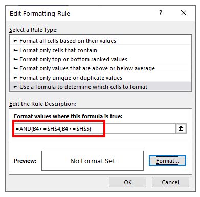 Conditional Formatting If Between Two Numbers Excel Google Sheets Automate Excel
