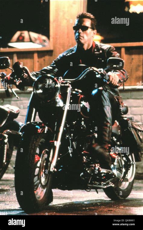 Terminator 2 Arnold Schwarzenegger On Motorcycle