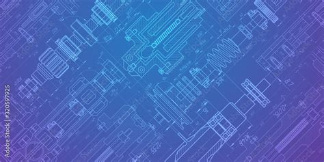 Technical Drawing Background Engineering Plan Scheme Computer Aided