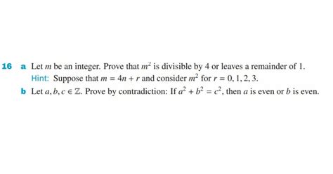 solved 16 ﻿a let m ﻿be an integer prove that m2 ﻿is