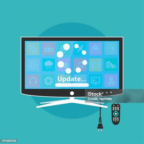업데이트 로딩 프로세스 벡터 일러스트 평면 디자인스마트 Tv 개념에 대한 스톡 벡터 아트 및 기타 이미지 개념 개발