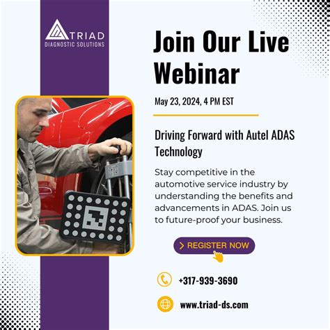 Register For Our Free Adas Webinar Triad Diagnostic Solutions Posted On The Topic Linkedin