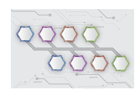 Infographic White Template Of Hexagon Hud Ui Vector Image