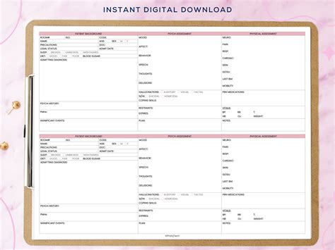 Psych Nurse Report Sheet For 2 Patients Psych Nurse Brain Nursing