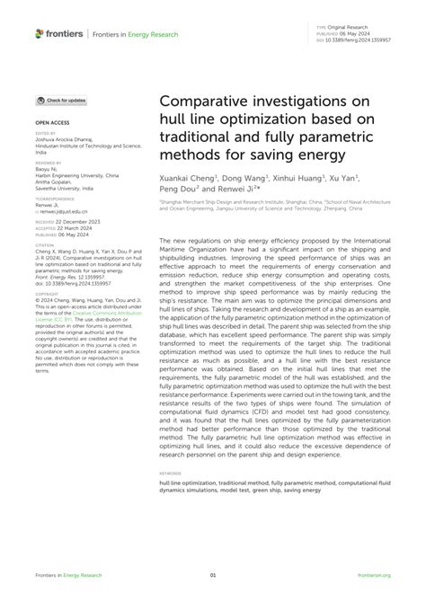 Pdf Comparative Investigations On Hull Line Optimization Based On Traditional And Fully