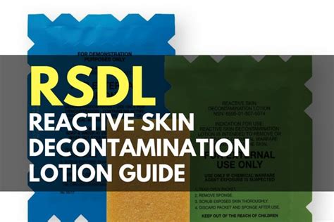 Rsdl Reactive Skin Decontamination Lotion Guide A Military Grade