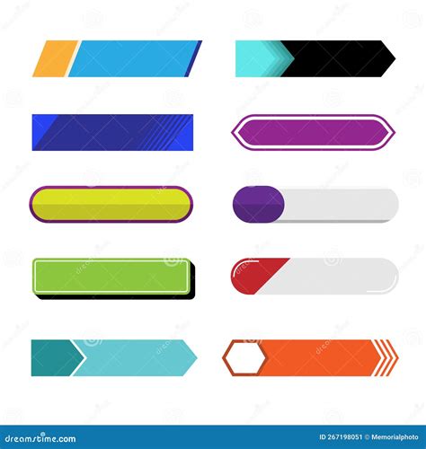 Menu Ribbon Banner Design Flat Button Label Vector Set Stock Vector Illustration Of Template