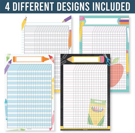 4 Doodle Data Charts Classroom Incentive Chart For Classroom Homework Chart For Classroom