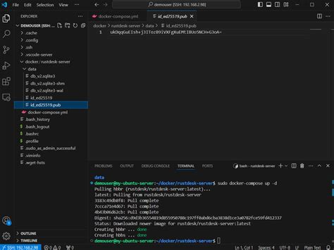 ubuntu server with docker documentation for rustdesk