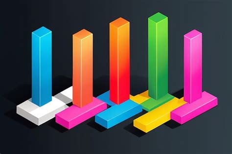 Isometric Bar Graph Premium Ai Generated Image Isometric Bar Graph Premium Ai Generated Image