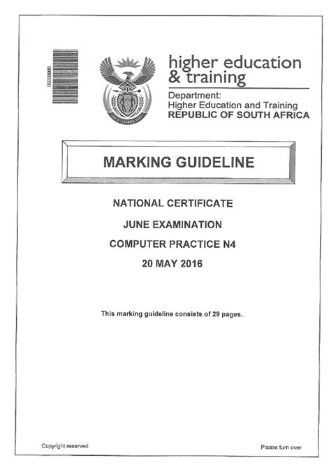 N4 Computer Practice June 2016 Memorandum 5 Studocu