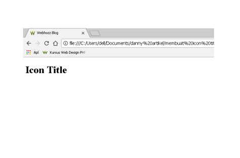 Membuat Icon Title Pada Html Webhozz Blog