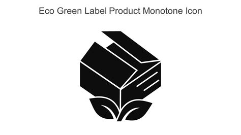 Eco Green Label Product Monotone Icon In Powerpoint Pptx Png And Editable Eps Format Ppt Template