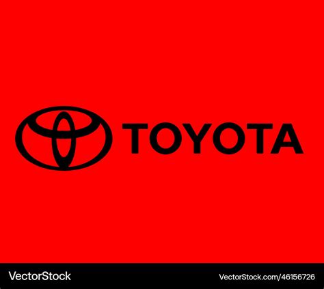 Toyota Logo Marke Auto Symbol mit Namen schwarz Vektorbild