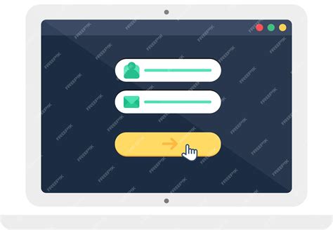 Premium Vector Email Authorization Page Entering Login And Password Website On Portable Laptop