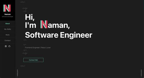 Reactjs Portfolio Tailwindcss Frontend Framer Developer Naman Samra