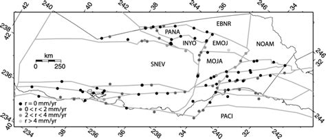 Fits To Geologic Fault Slip Rates R Represents How Much The Calculated