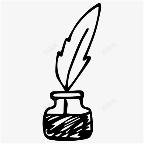 墨汁画简笔画 画人简笔画简单 大山谷图库