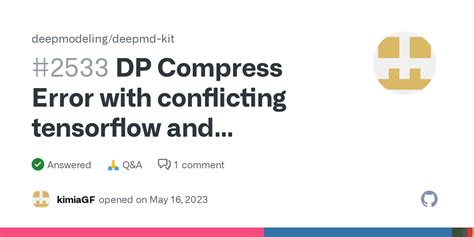 Dp Compress Error With Conflicting Tensorflow And Deepmd Kit