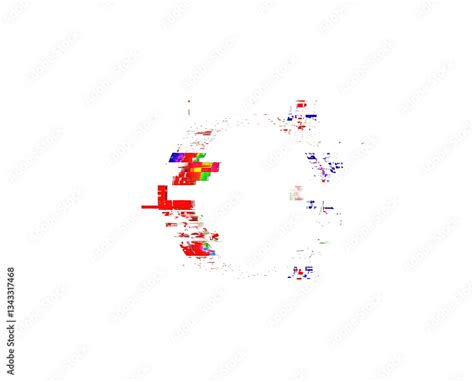 Glitch Element Isolated Pixel Distortion Effect Overlay Error Code