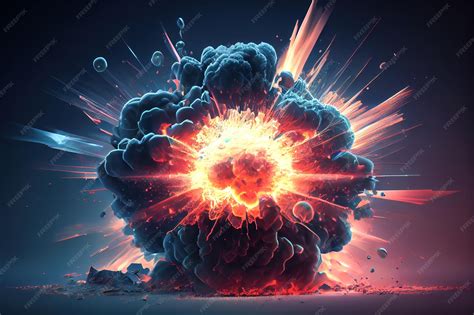 Premium Photo Nuclear Reaction Atomic Particle Explosions