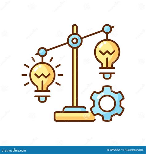 Idea Prioritization Rgb Color Icon Stock Vector Illustration Of Brain