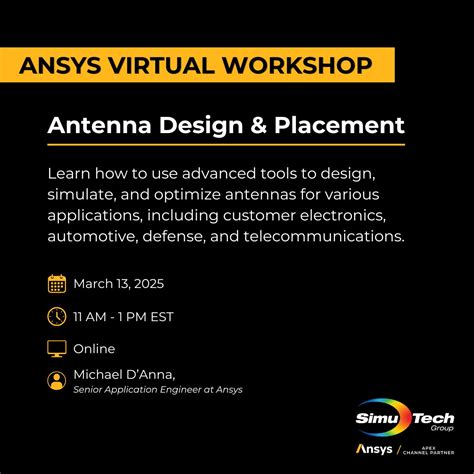 Join Ansys On March 13th 2025 From 11 Am 1 Pm Est For A Workshop On… Simutech Group