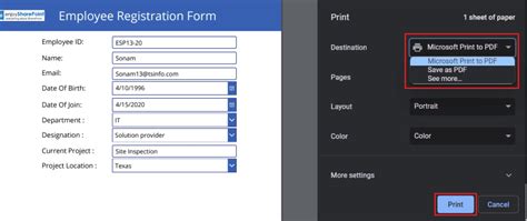 Power Apps Print Function [with Various Examples] Enjoy Sharepoint