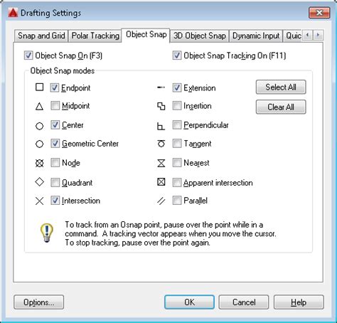 Object Snap Tab In Drafting Settings Changed Autodesk Community